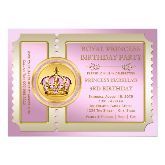 Royal Princess Birthday Party Invitation | Zazzle.com