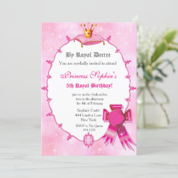 Royal Princess Birthday Party Invitation | Zazzle