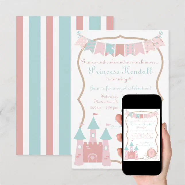 Royal Princess Birthday Party Invitation | Zazzle