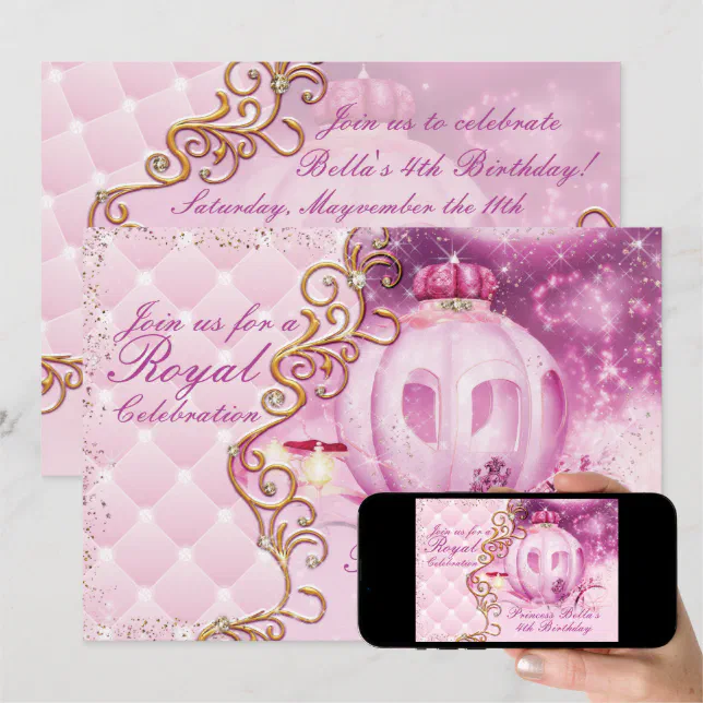 Royal Princess Birthday Party Invitations | Zazzle
