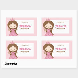 Royal Princess Book Label / Gift Tag Sticker | Zazzle