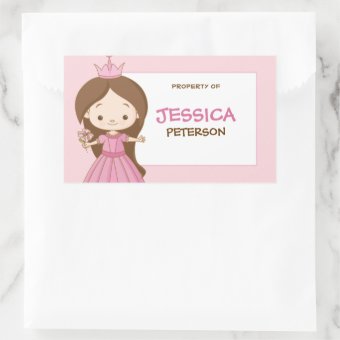 Royal Princess Book Label / Gift Tag Sticker | Zazzle