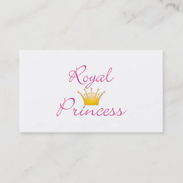 Royal Princess Business Card | Zazzle