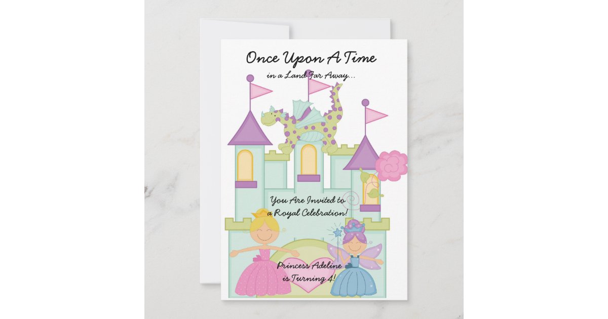 Royal Princess Castle Fairytale Birthday Invite | Zazzle