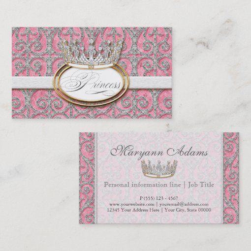 Royal Princess Crown Beauty Pageant Contestant Business Card | Zazzle