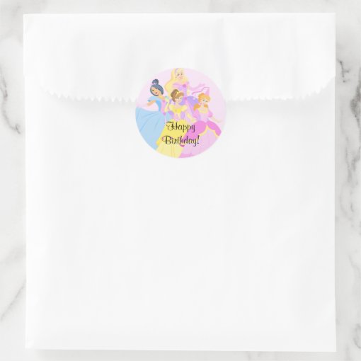 Royal Princess Girls Happy Birthday Sticker | Zazzle