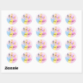 Royal Princess Girls Thank You Birthday Sticker | Zazzle
