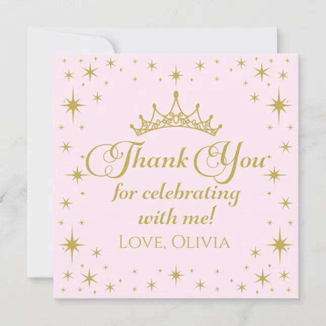 Royal Princess Thank You Invitation | Zazzle