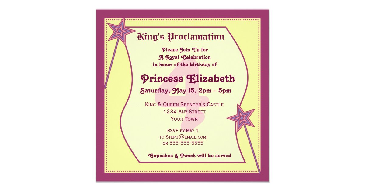 Royal Proclamation Birthday Invitation | Zazzle