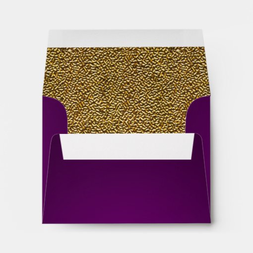 Royal Purple and Gold A2 Envelope for RSVP | Zazzle
