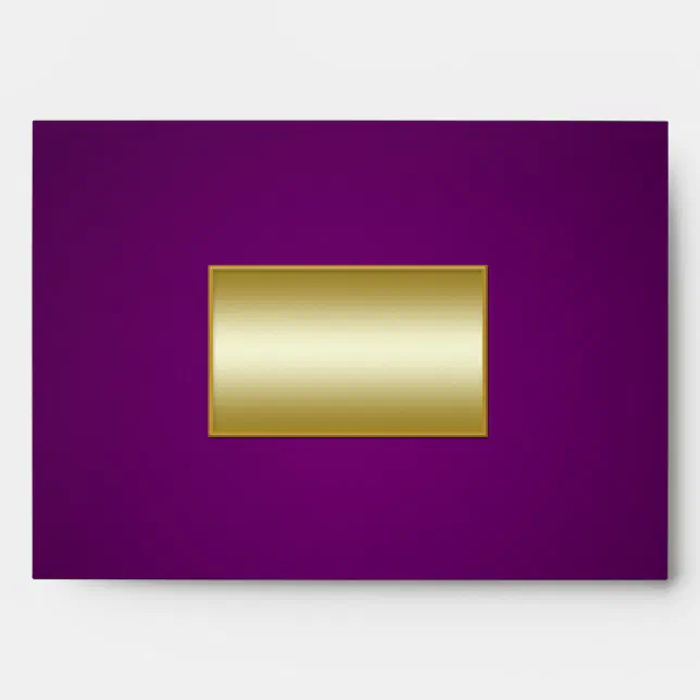 Royal Purple and Gold Envelope for 5x7 Sizes | Zazzle