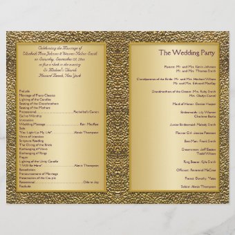 Royal Purple and Gold Medallion Wedding Program | Zazzle
