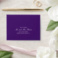 Royal Purple Classic Elegant RSVP Wedding Envelope | Zazzle