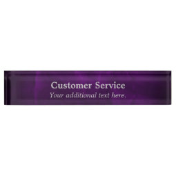 Royal Purple Customer Service Nameplate | Zazzle