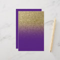 Royal Purple Gold Ombre Glitter Stationery | Zazzle