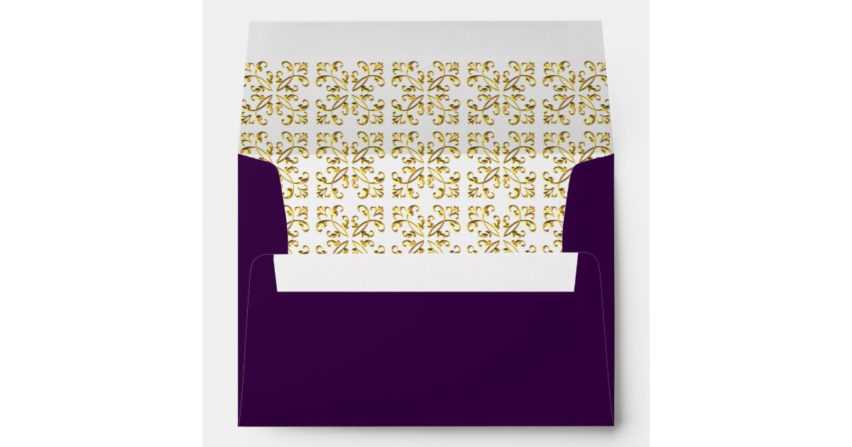 Royal Purple Gold Ornate Envelope | Zazzle.com