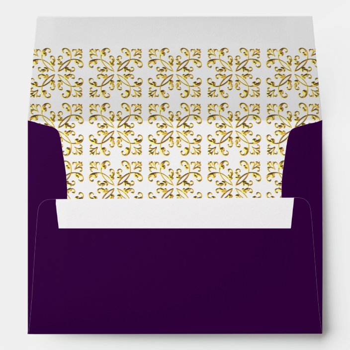 Royal Purple Gold Ornate Envelope | Zazzle.com