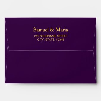 Royal Purple Gold Ornate Envelope | Zazzle