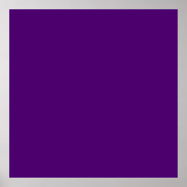 Royal purple (solid color) poster | Zazzle