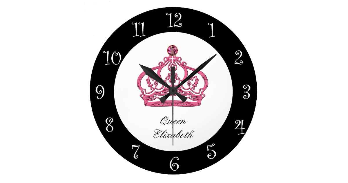 Royal Queen Monogram Wall Clock | Zazzle.com