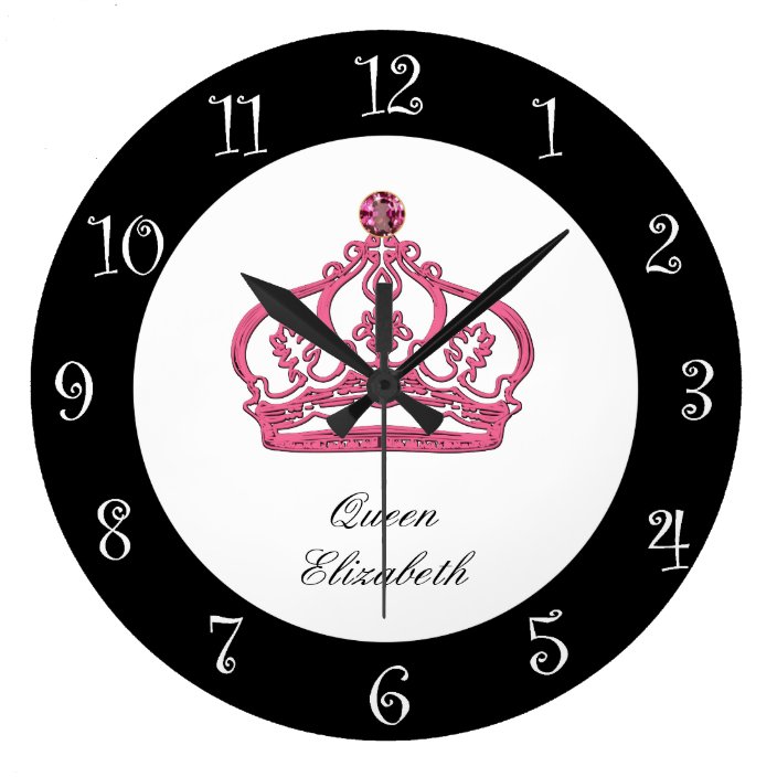 Royal Queen Monogram Wall Clock | Zazzle.com