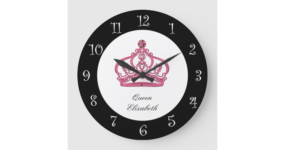 Royal Queen Monogram Wall Clock | Zazzle