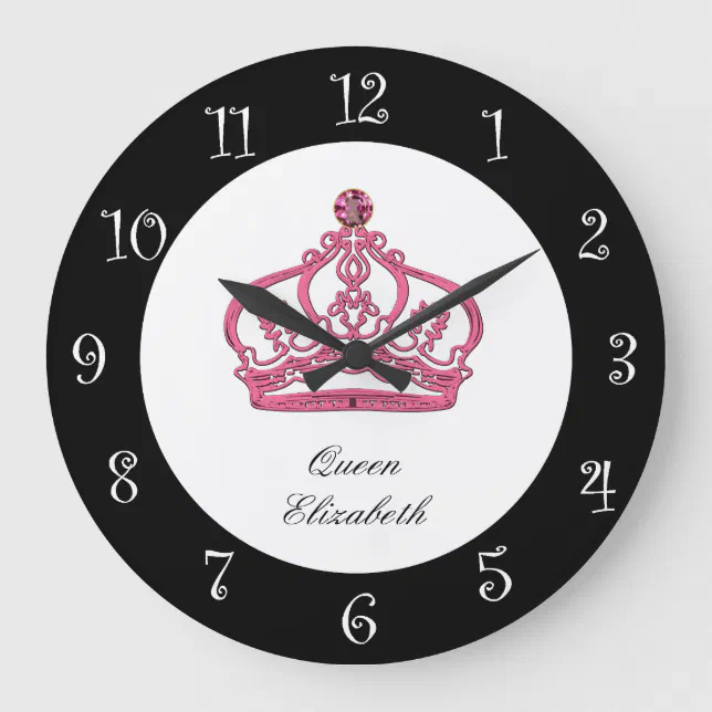 Royal Queen Monogram Wall Clock | Zazzle