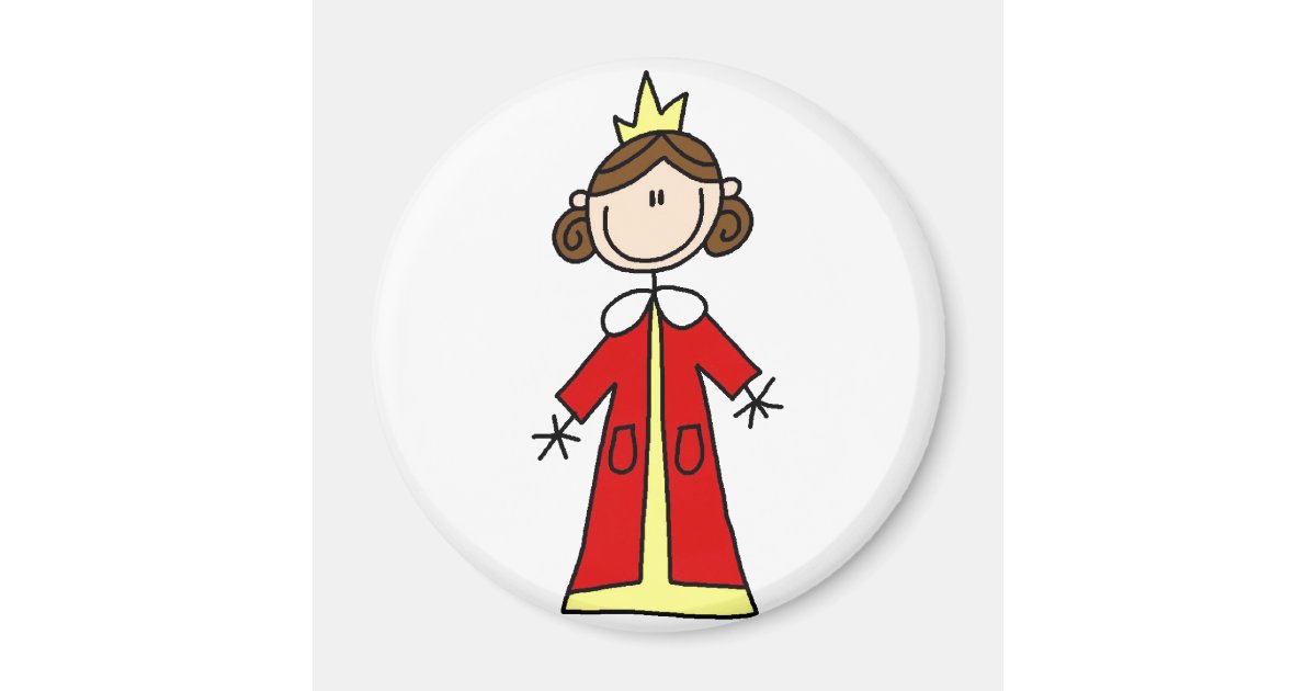 Royal Queen Stick Figure Magnet | Zazzle