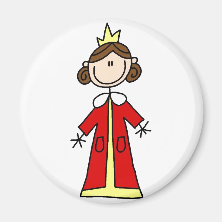 Royal Queen Stick Figure Magnet | Zazzle