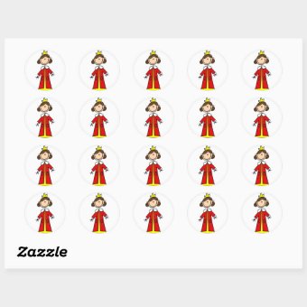 Royal Queen Stick Figure Sticker | Zazzle