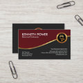Royal Red Gold Wave Electrical Contractor Business Card | Zazzle