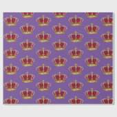 Royal Red Little Prince Crown Wrapping Paper | Zazzle