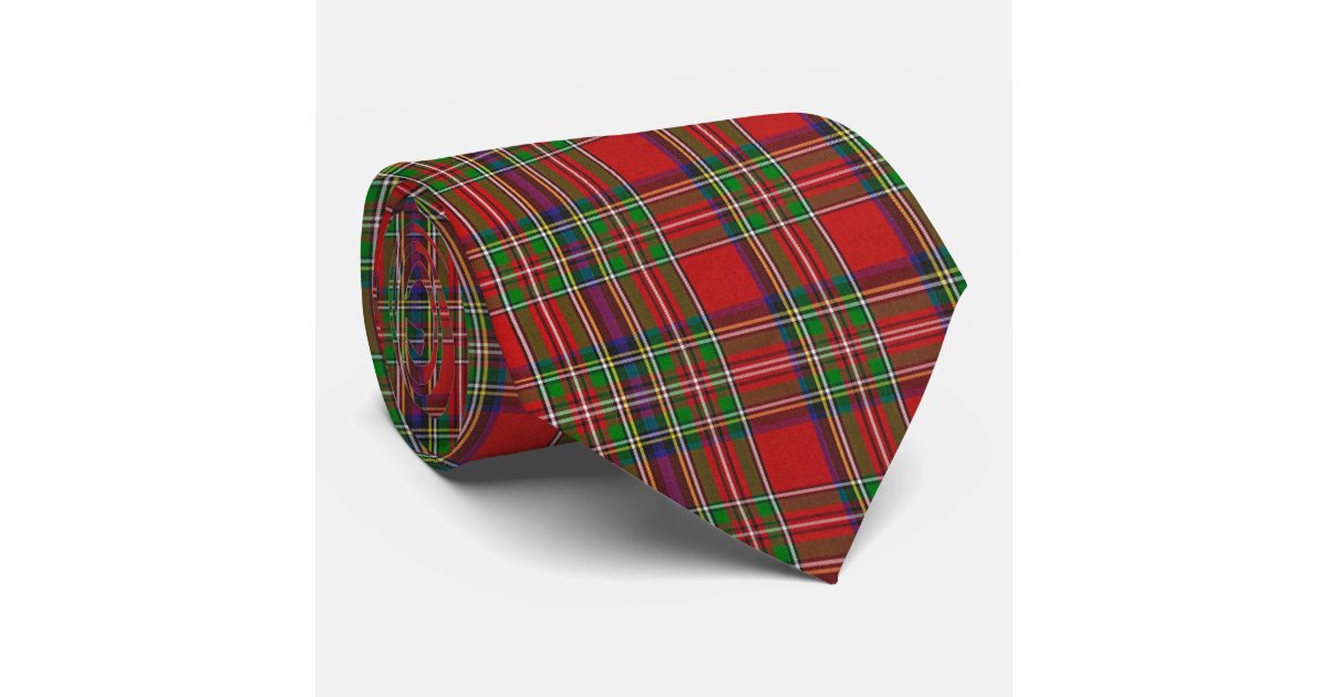 Royal Stewart Clan Tartan Plaid Neck Tie | Zazzle