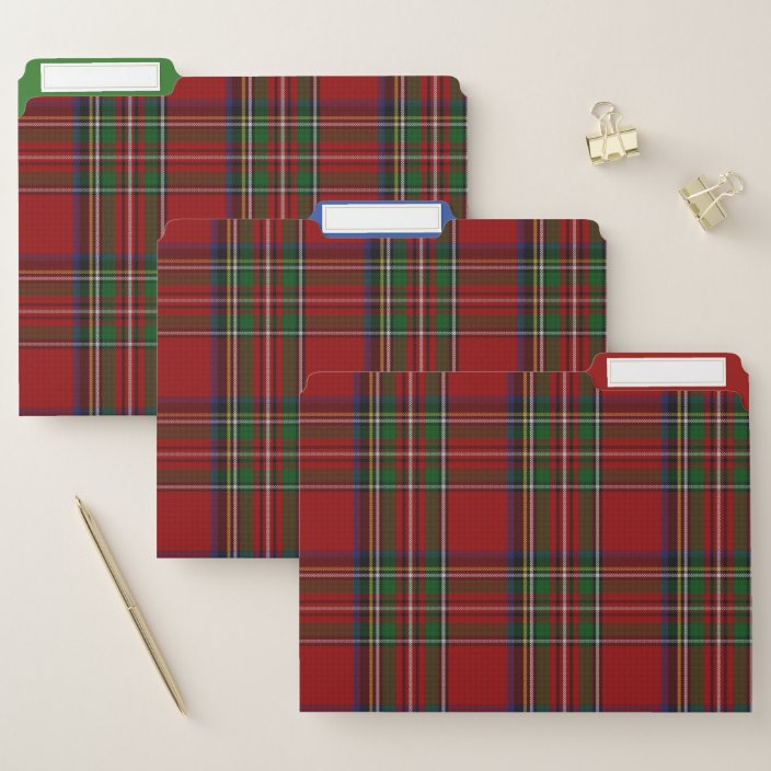 Royal Stewart Plaid File Folder Set | Zazzle.com