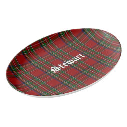 Royal Stewart Plaid Porcelain Platter | Zazzle