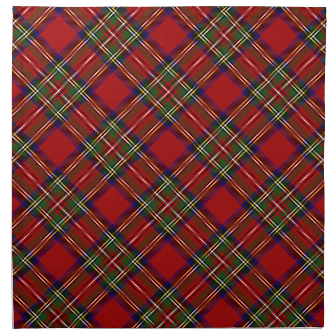 Royal Stewart Scottish Tartan Clan Plaid Pattern Cloth Napkin | Zazzle