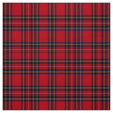 Royal Stewart Tartan Print Fabric | Zazzle