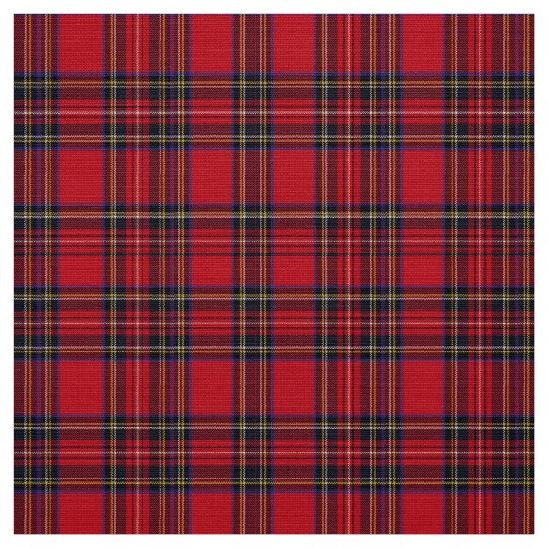 Royal Stewart Tartan Print Fabric | Zazzle