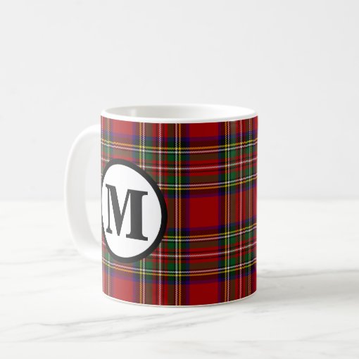 Royal Stewart Tartan Plaid Scottish Clan Monogram Coffee Mug | Zazzle