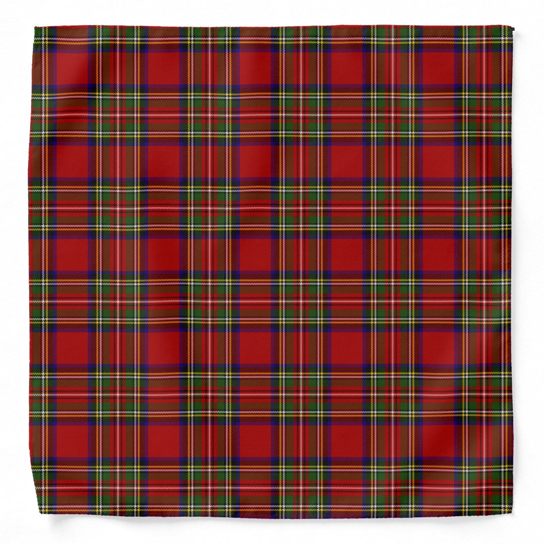 Royal Stewart Tartan Plaid Scottish Pattern Bandana | Zazzle