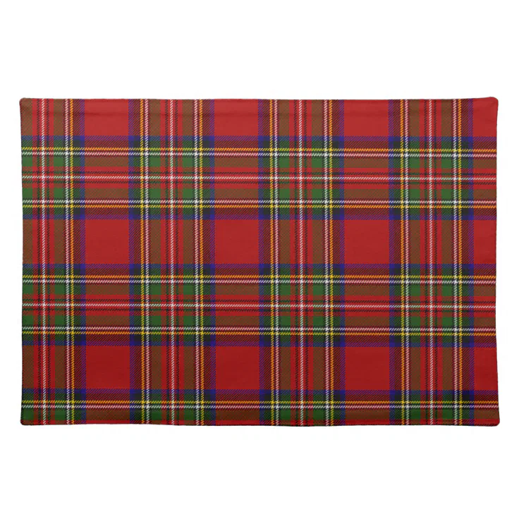 Royal Stewart Tartan Plaid Scottish Pattern Cloth Placemat | Zazzle