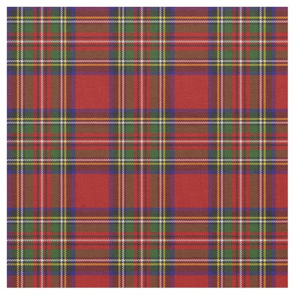 Royal Stewart Tartan Print Fabric | Zazzle