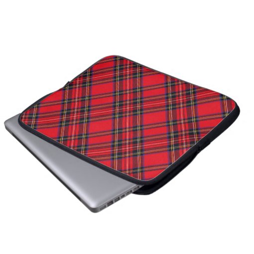 Royal Stewart tartan red black plaid Laptop Sleeve | Zazzle