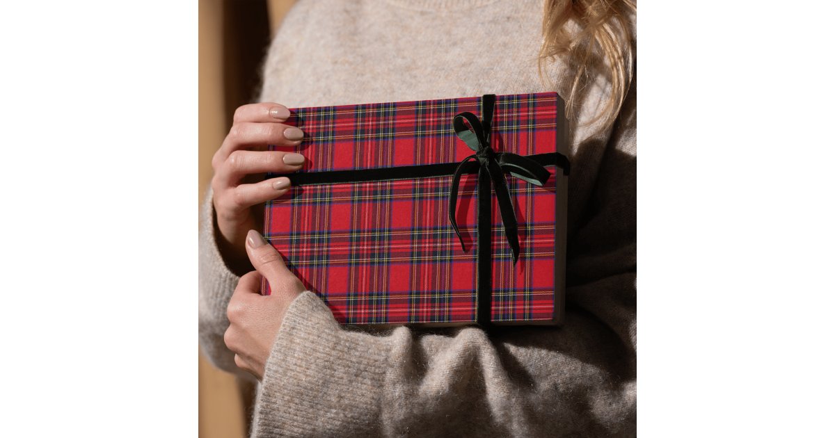 Royal Stewart Tartan Red Plaid Wrapping Paper | Zazzle