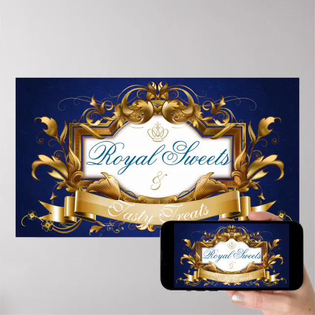 Royal Sweets and Tasty Treats Baby Shower Sign | Zazzle