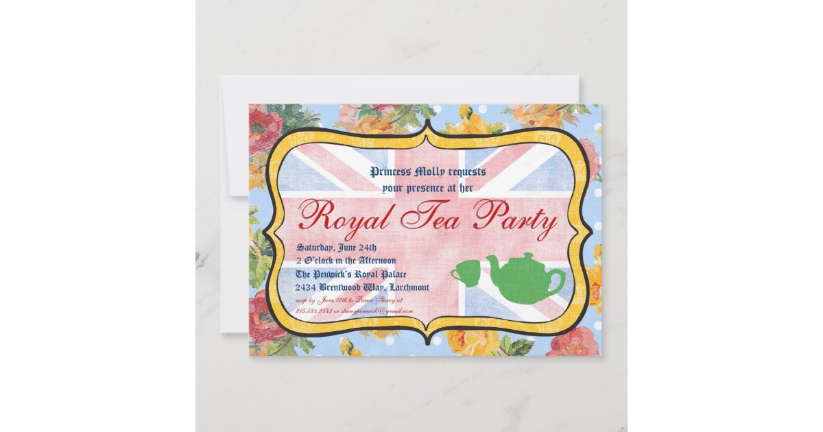 Royal Tea Party Party Invitation | Zazzle