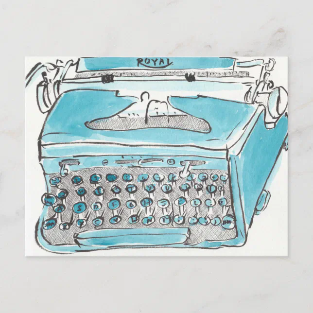 Royal typewriter postcard | Zazzle