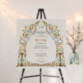 Royal Victorian Wedding Squared Welcome Sign | Zazzle
