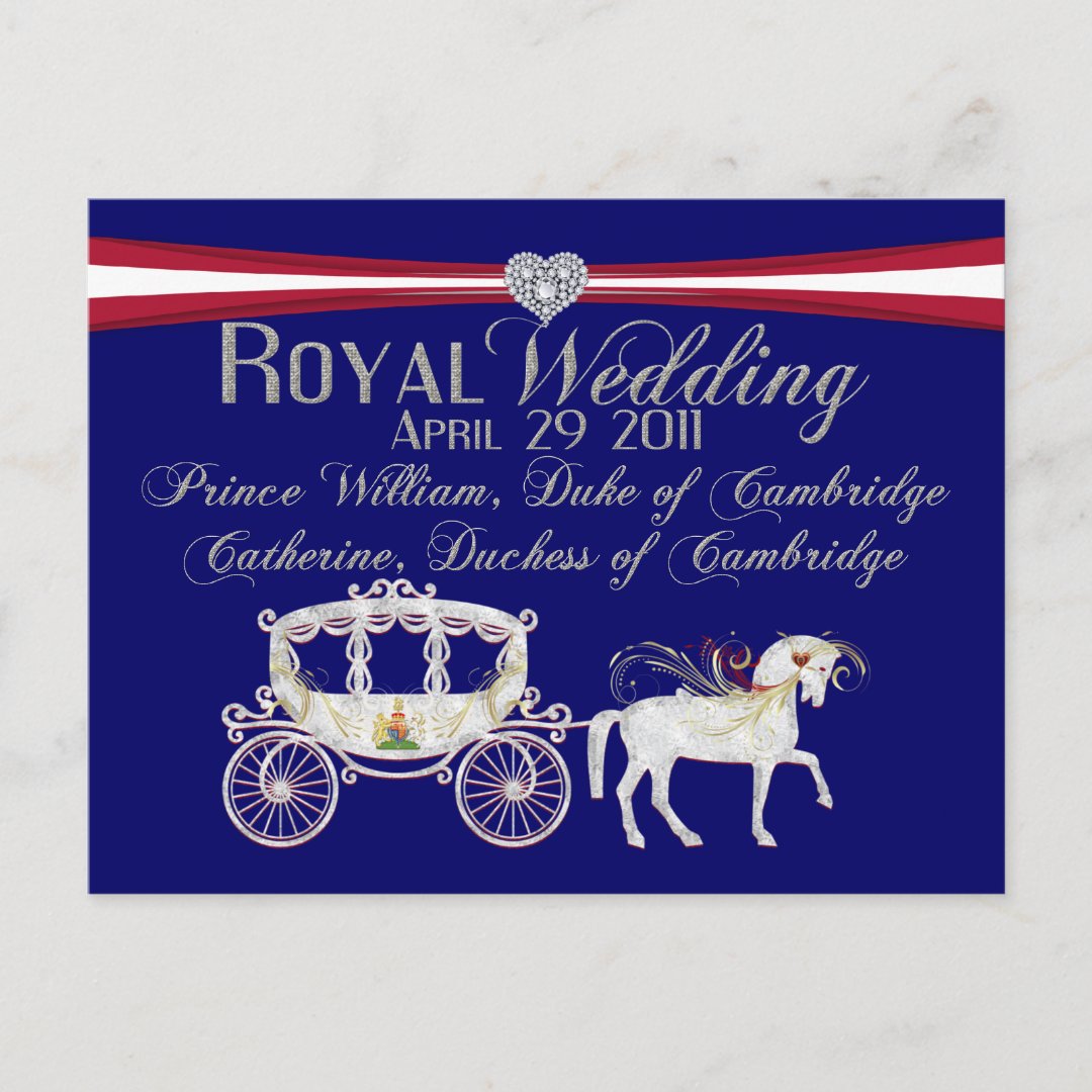 Royal Wedding Duke and Duchess of Cambridge Postca Postcard | Zazzle