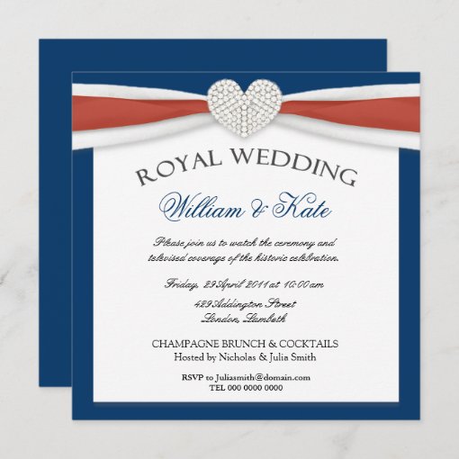 Royal Wedding House Party Invitations | Zazzle